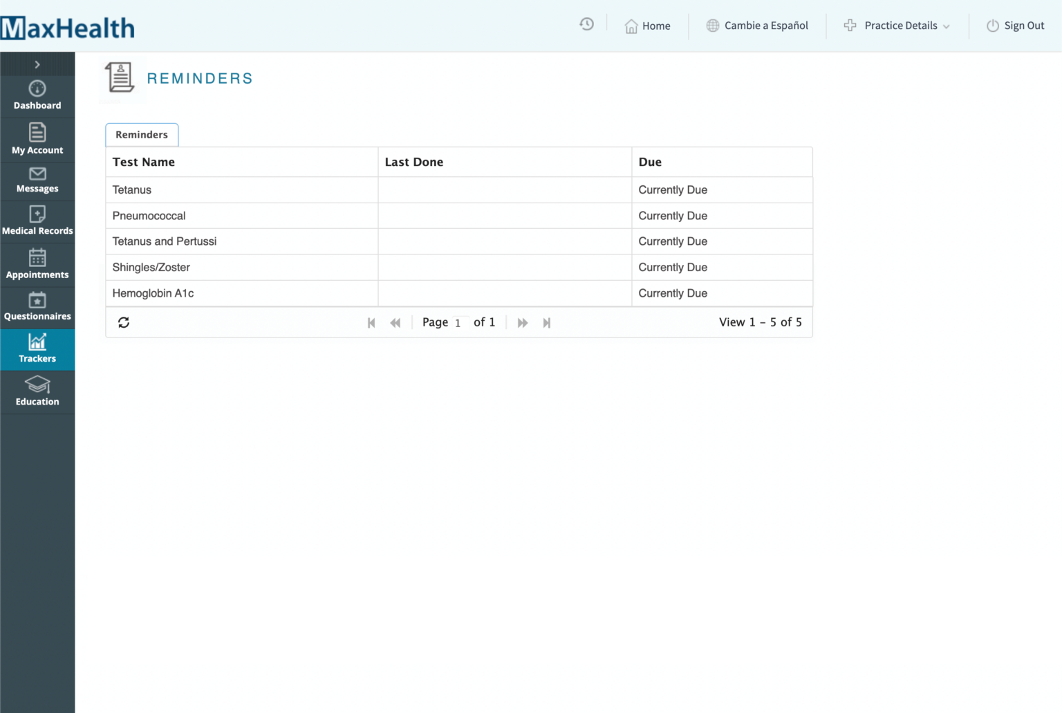 Patient Portal Navigation - MaxHealth